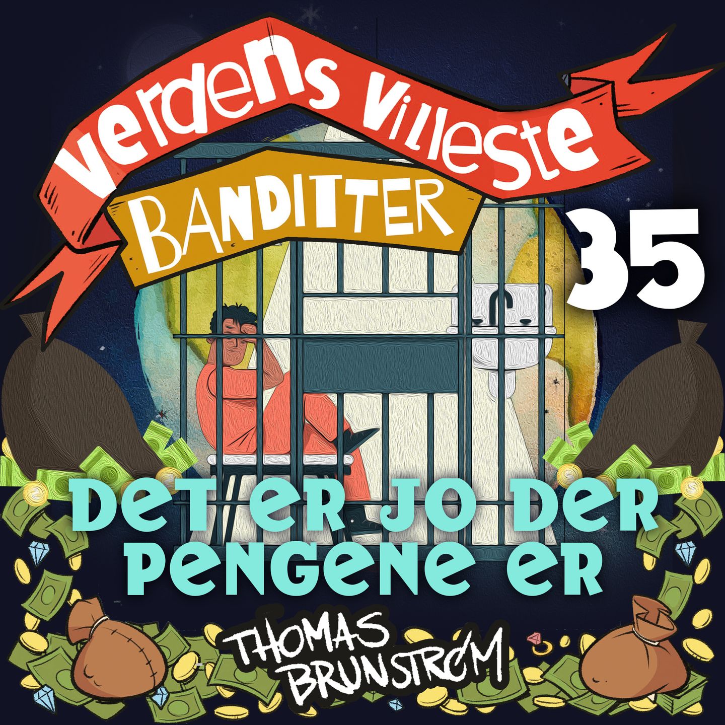 Det er jo der pengene er - Thomas Brunstrøm - Barn - Lydbok - Fabel