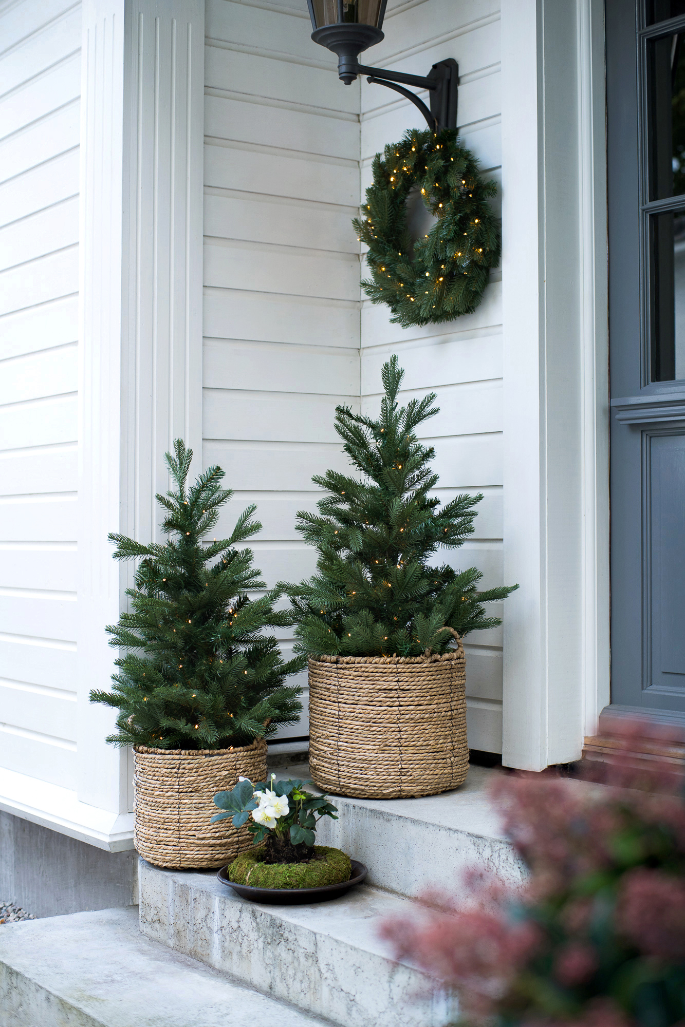Kunstig minitrær og krans - Hageland