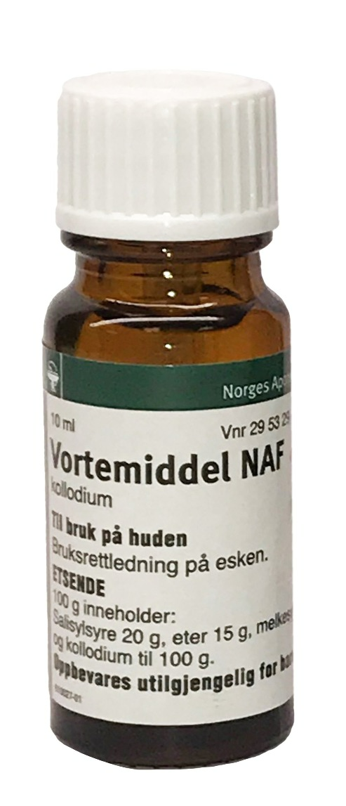 Vortemiddel NAF kollodium 10 ML – Dameapoteket