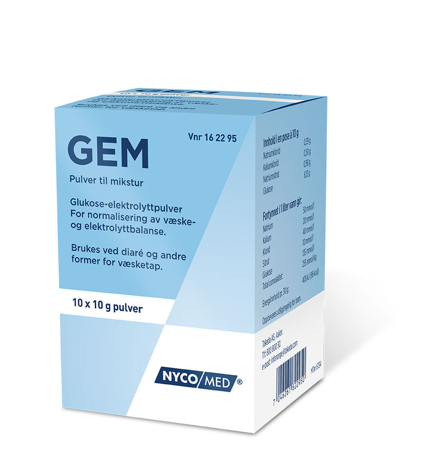 Gem pulver til mikstur 10x10 g – Herreapoteket