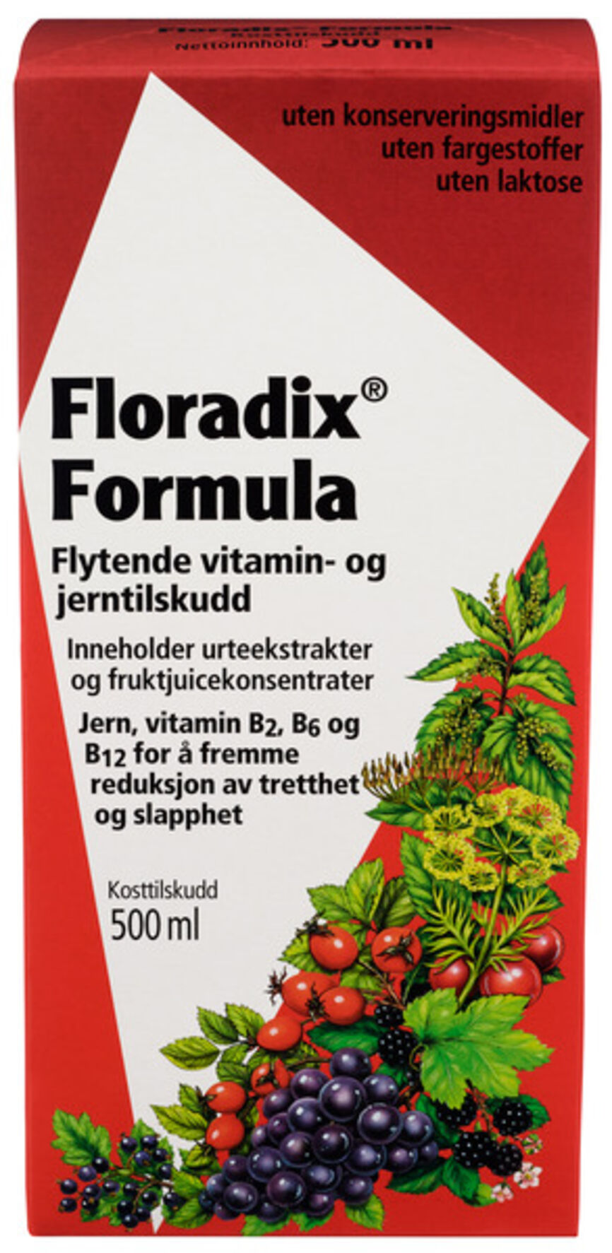 Floradix flytende jerntilskudd 500 ml – Herreapoteket