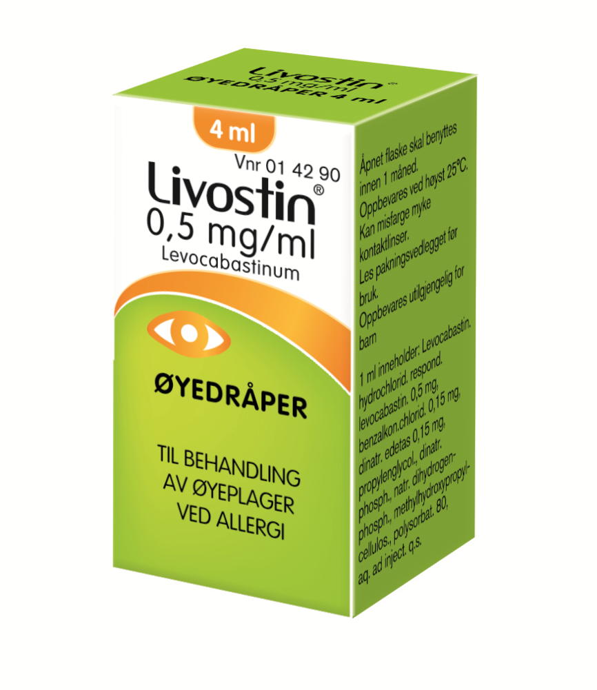 Livostin 0,5 mg/ml Øyedråper 4 ml – Dameapoteket