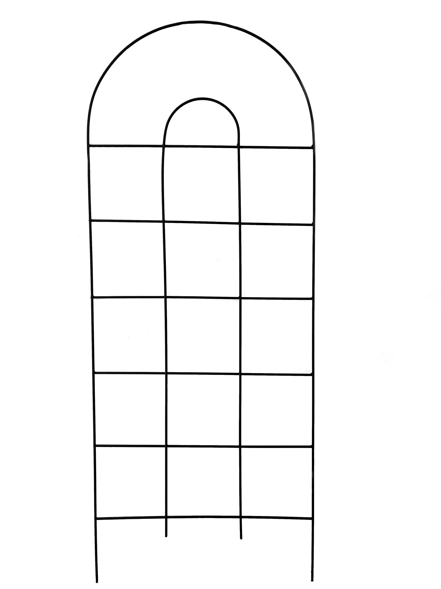 Spaljé i metall, Höjd 152 cm, Svart | Plantagen